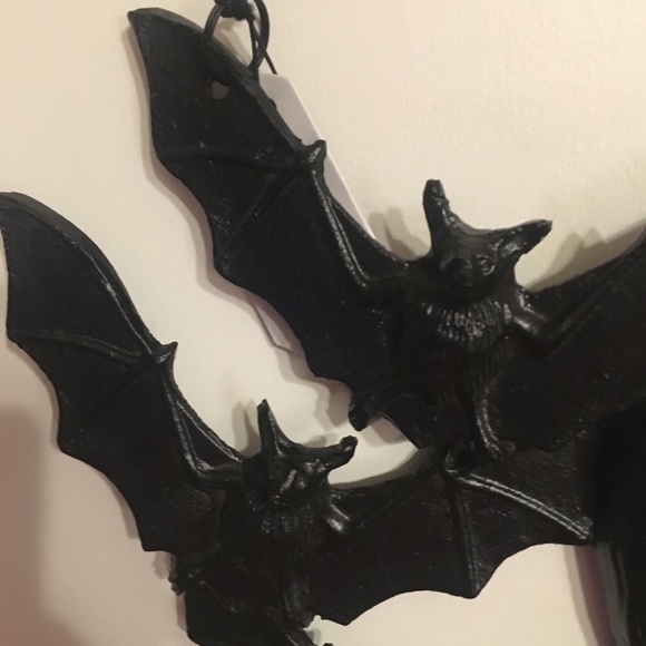 haunted manor | Holiday | Halloween Huge Black Metal Vampire Bats Moon ...
